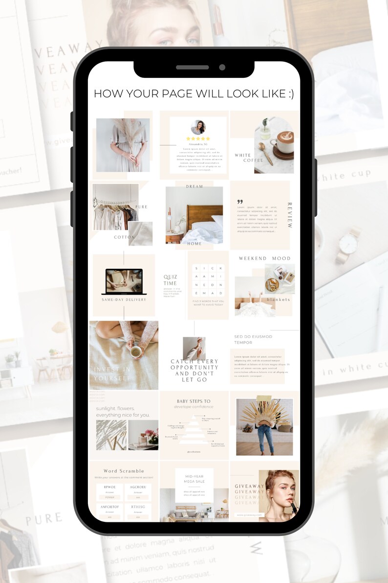 Minimalist Instagram Post Template Minimal Instagram Feed - Etsy
