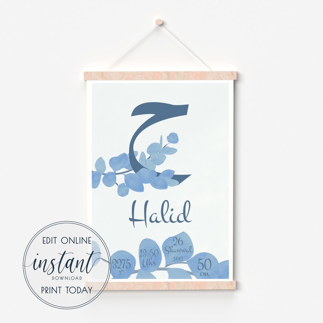 Baby Board Art Vision Arabic Pregnancy Birth Board Birth Announcement ...