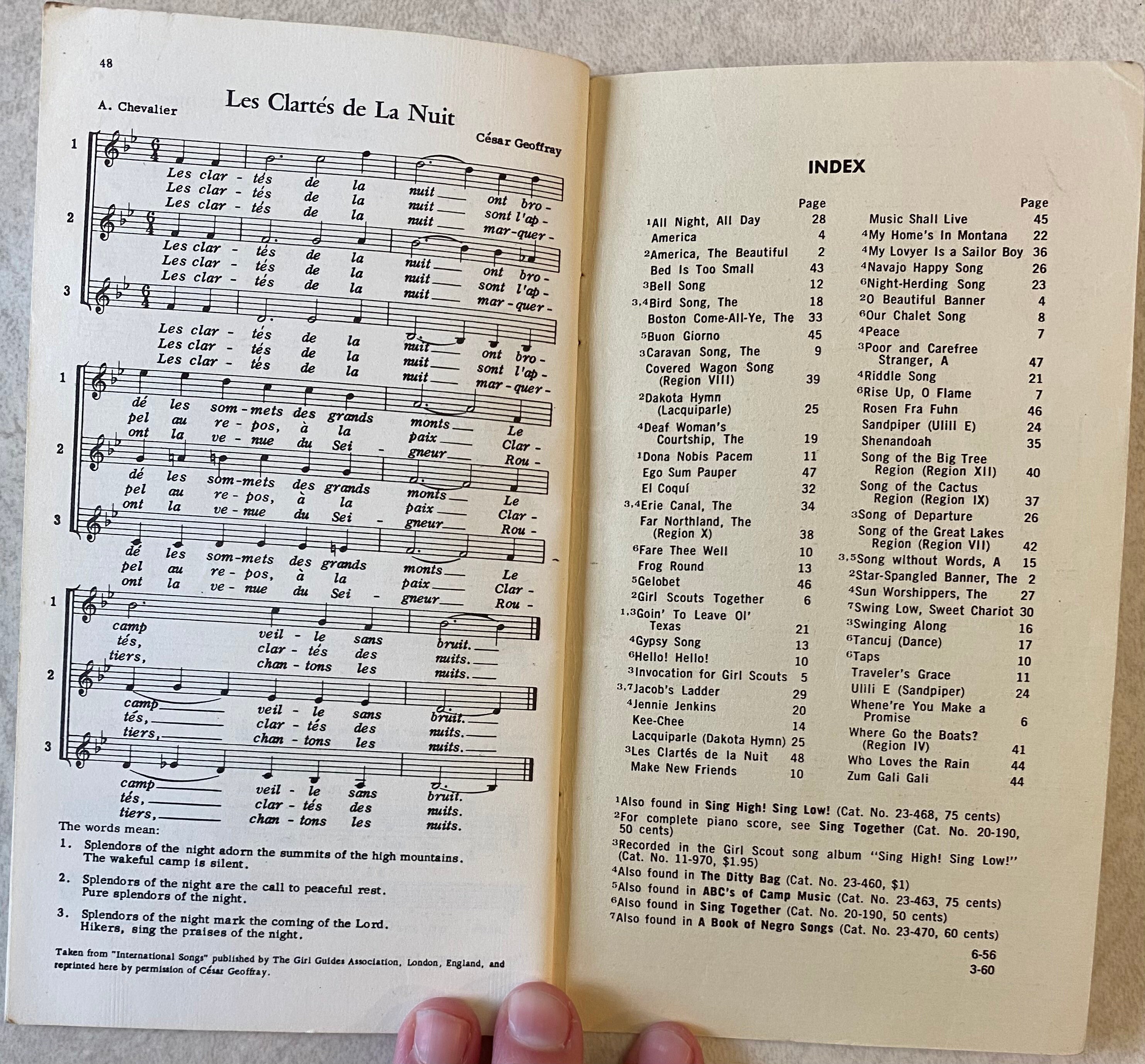 Girl Scout Pocket Song Book 1956 Printed in the U.S.A. - Etsy