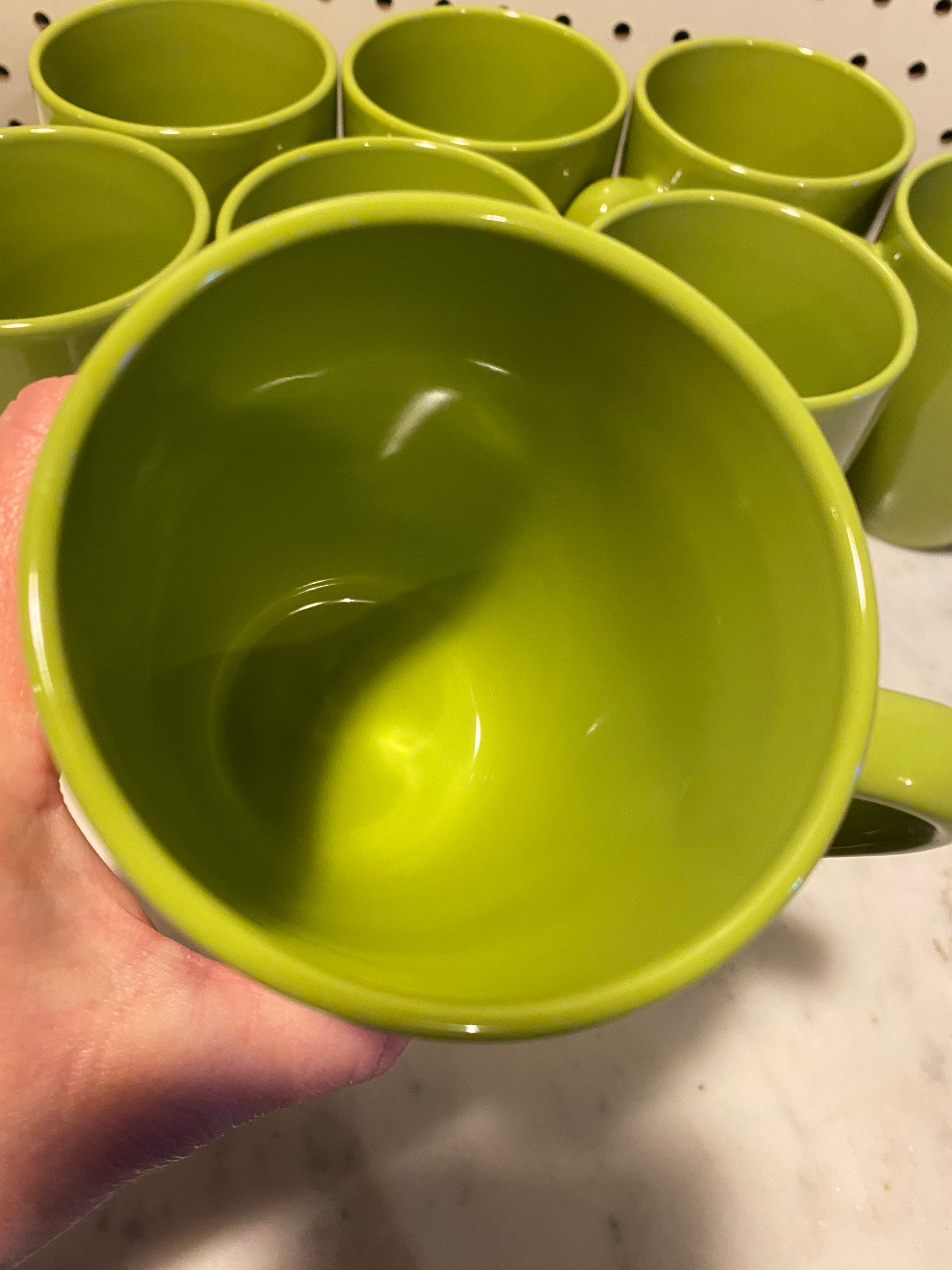 Lime Green Stoneware Coffee Tea Mug Green Mug Corelle Replacement - Etsy