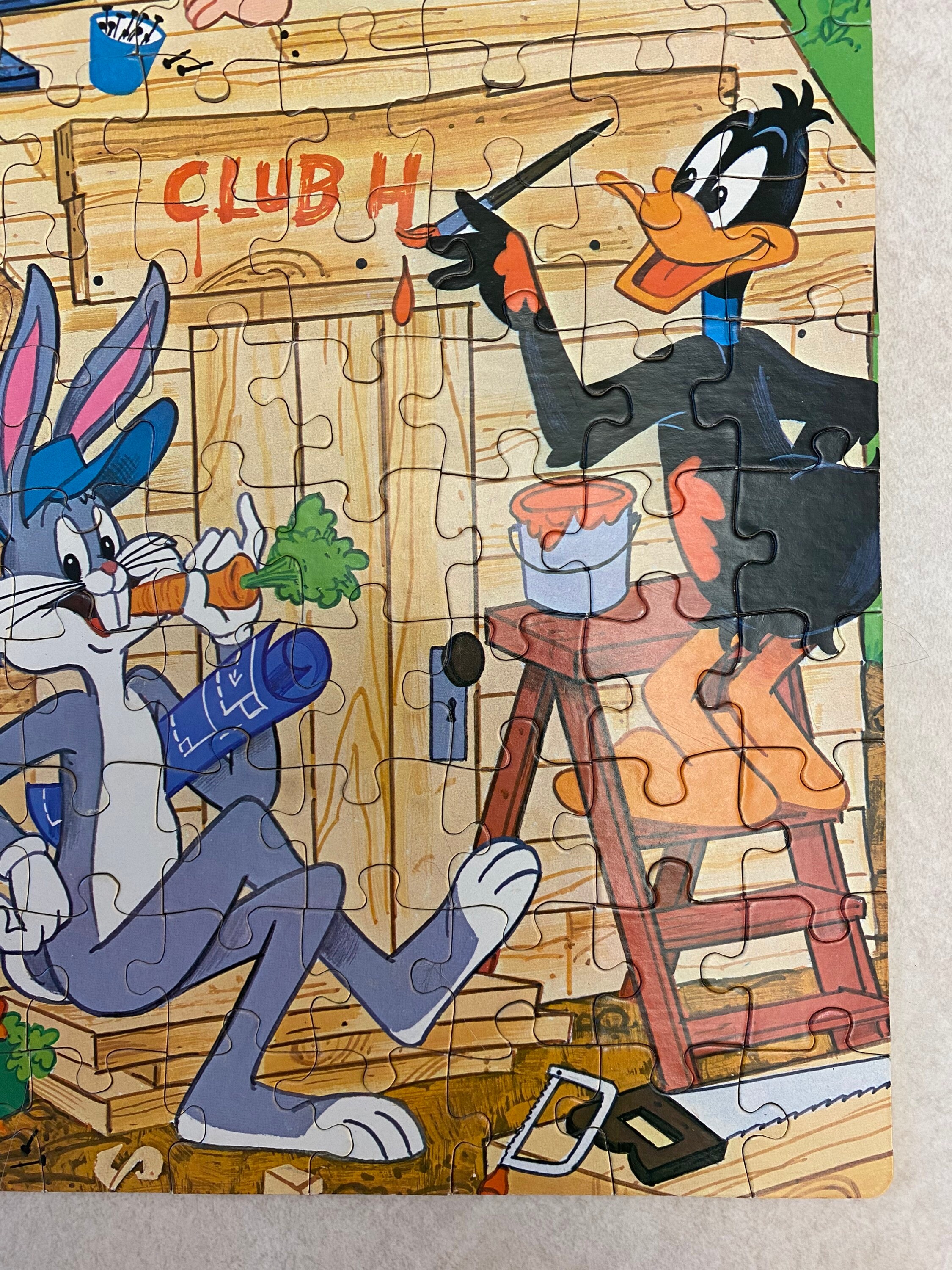 Looney Tunes Puzzle Bugs Bunny Clubhouse 100 Pieces 1978 Whitman Design ...