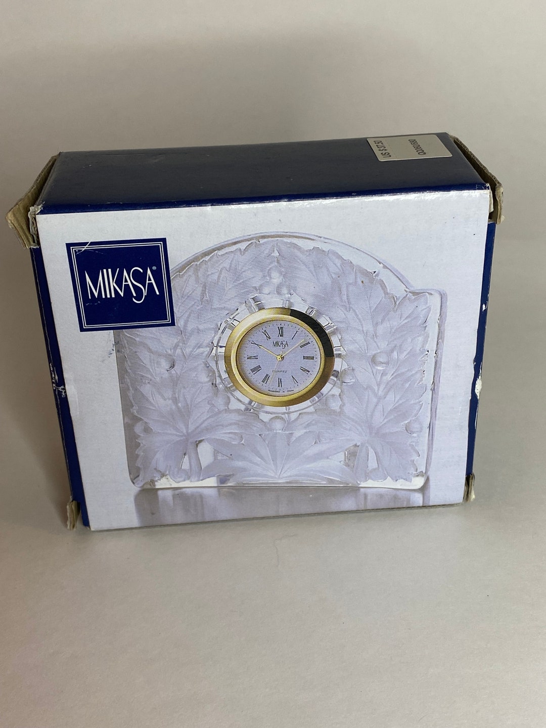 Mikasa Crystal Desk Clock - Maple Design - Brand New - Never Used - Etsy