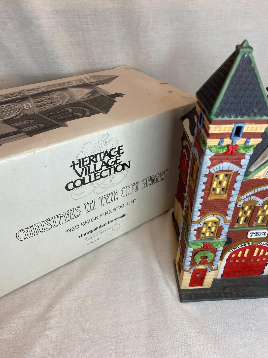 Department 56 - Red Brick Fire Station - Christmas in the City Series ...