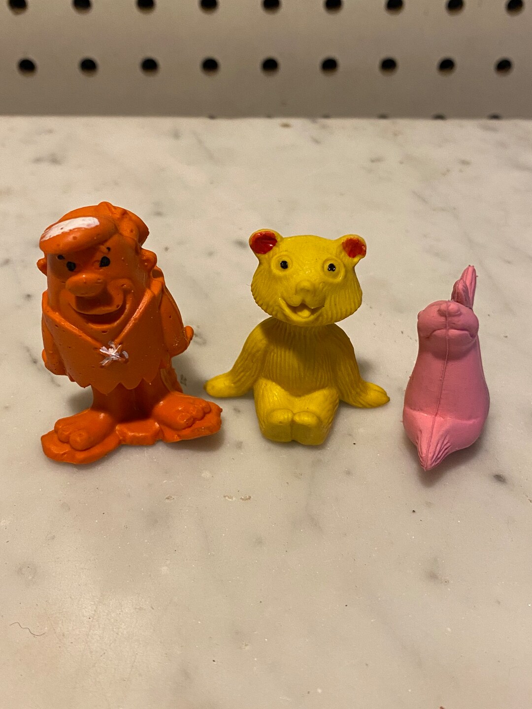 Vintage 1980s Rubber Eraser Figures - Barney Rubble - Flintstones - Etsy