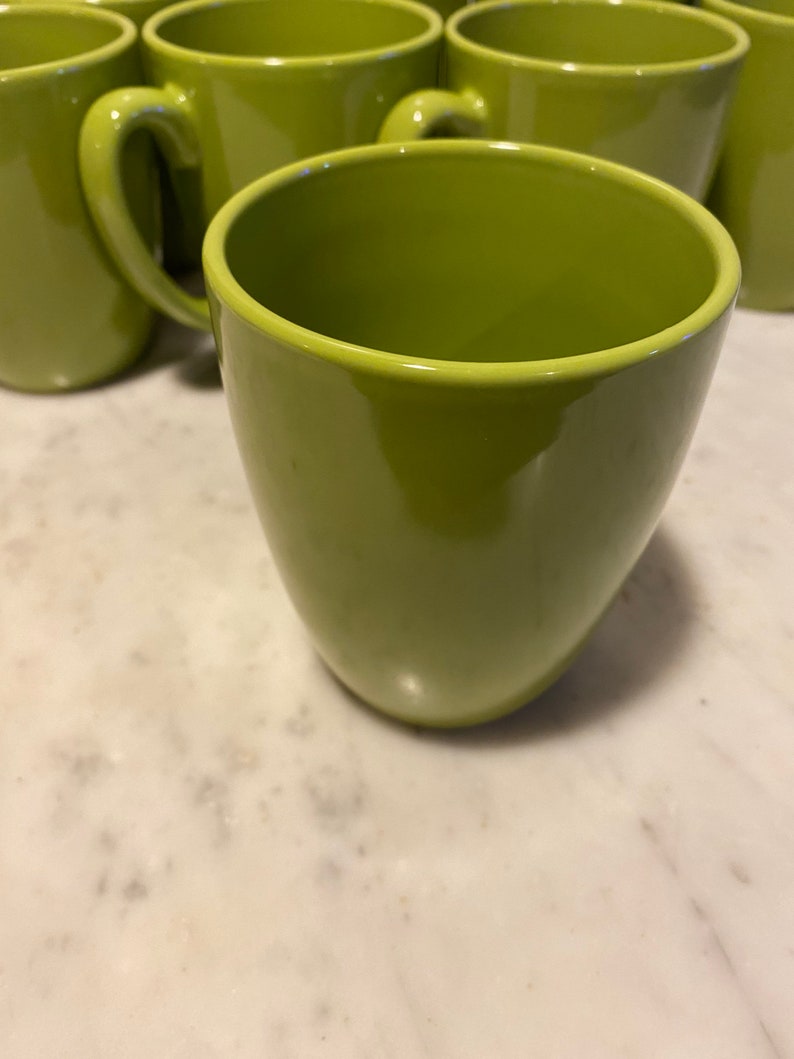 Lime Green Stoneware Coffee Tea Mug Green Mug Corelle - Etsy