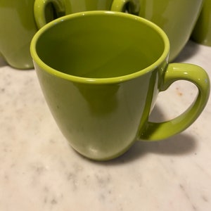 Lime Green Stoneware Coffee Tea Mug Green Mug Corelle - Etsy