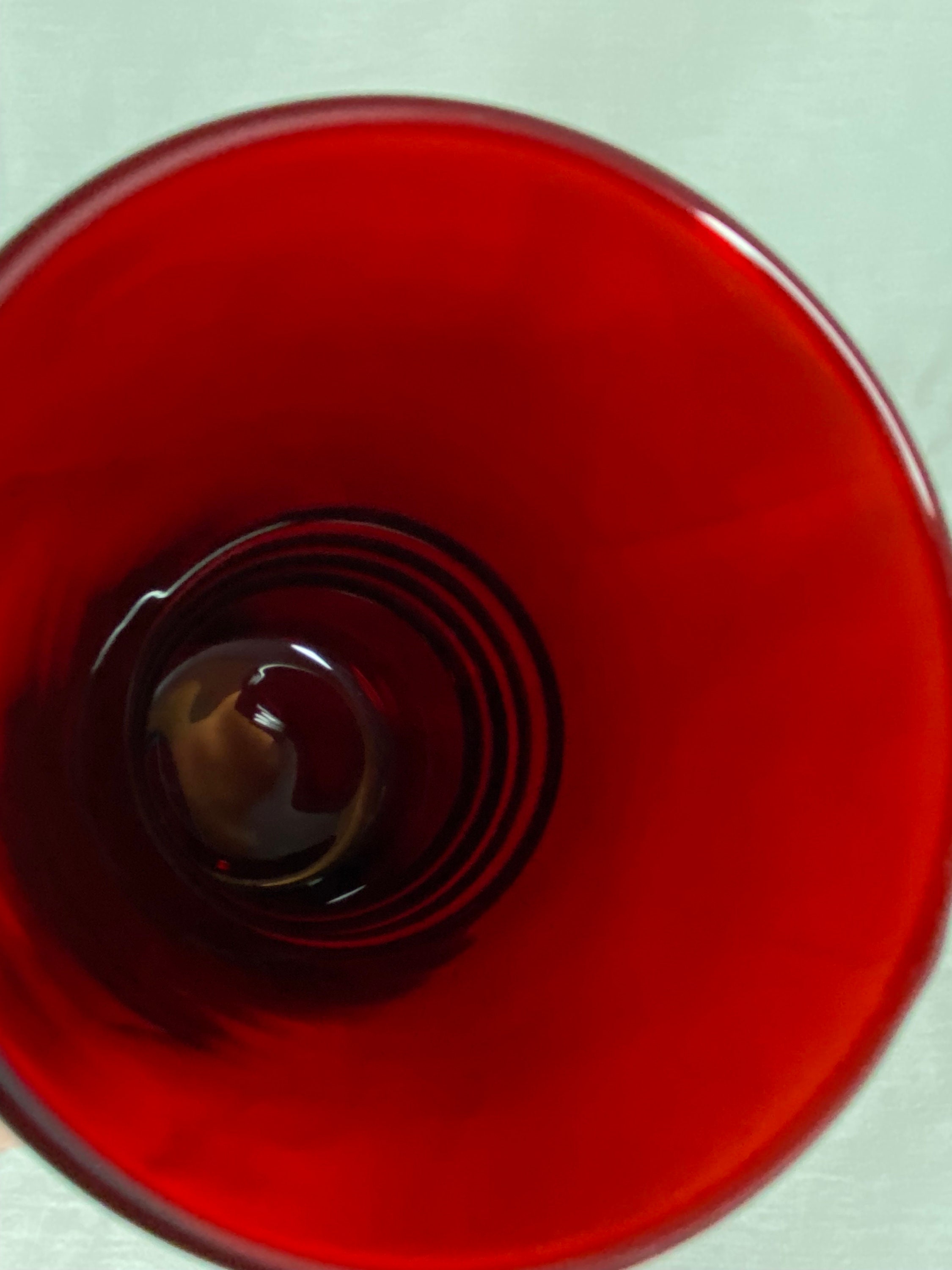 Ruby Red Glass Vase - Holiday Valentine Decor - Etsy