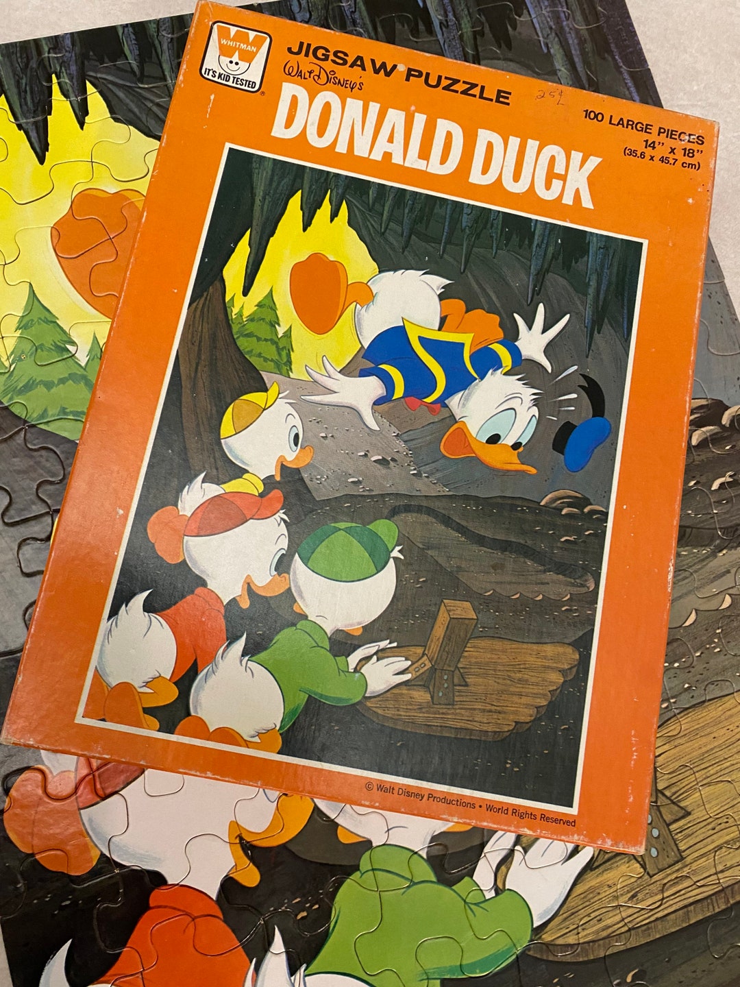 Walt Disney Donald Duck Puzzle 100 Pieces Huey Dewey and Louie - Etsy