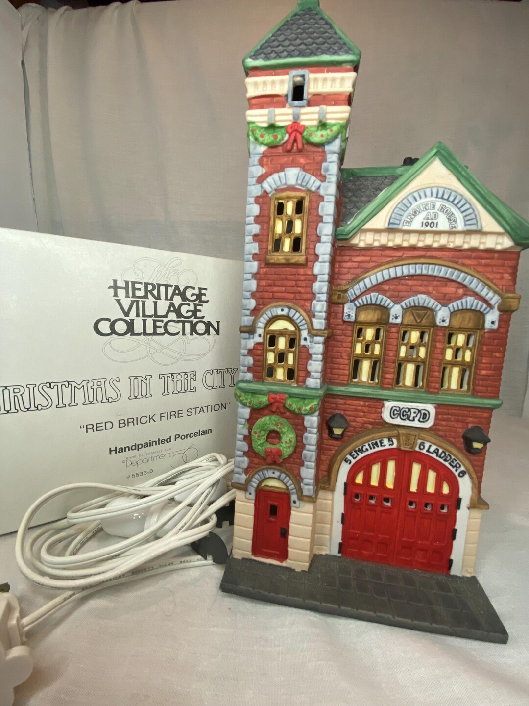 Department 56 - Red Brick Fire Station - Christmas in the City Series ...