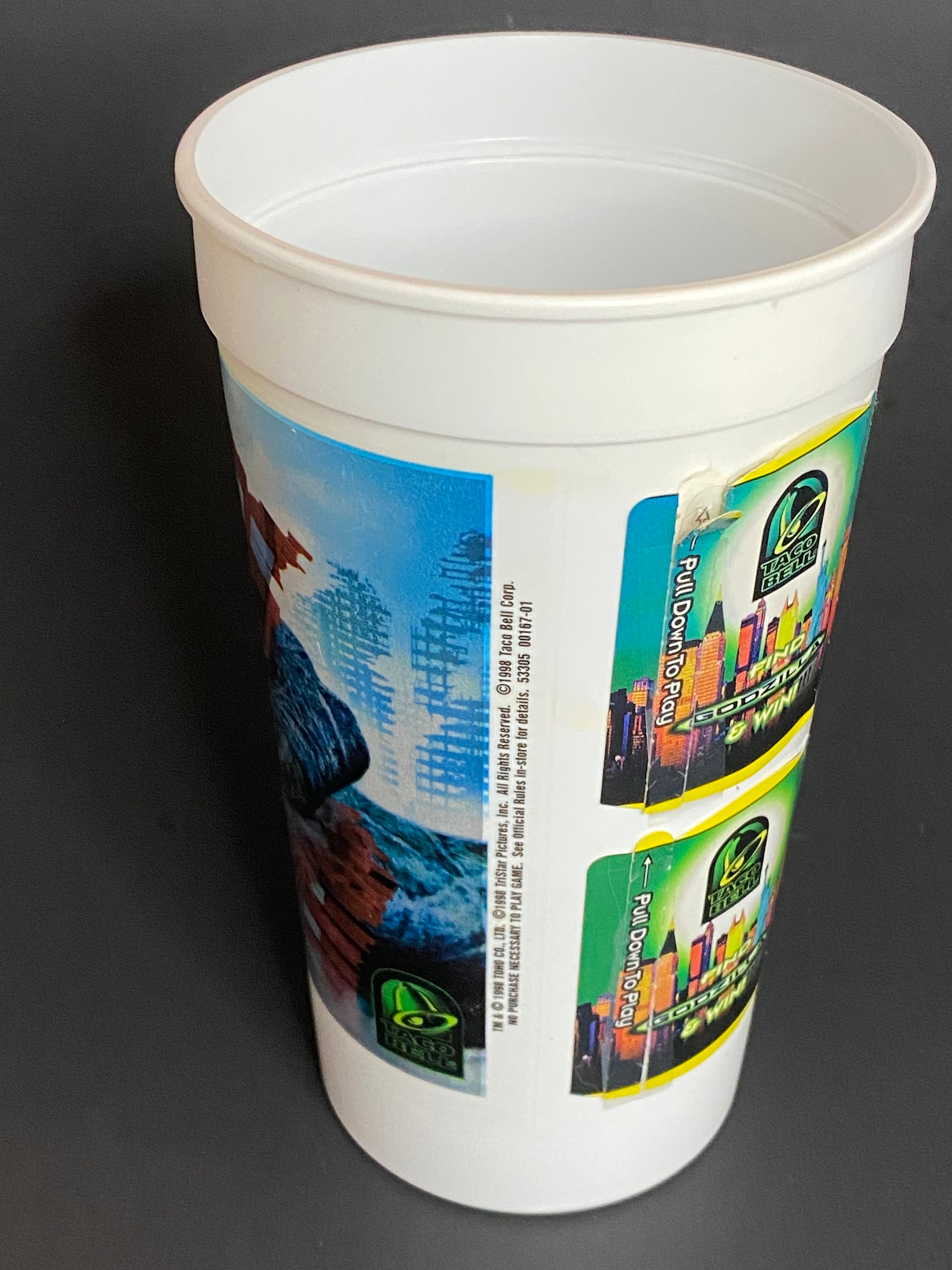 Godzilla Taco Bell Cup 1998 Godzilla Gets A Grip - Etsy