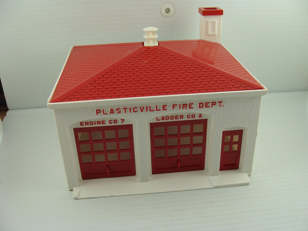 Plasticville USA Vintage O Scale Fire Station - Etsy