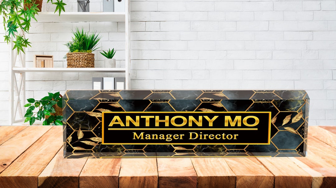Personalized Name Plate for Desk Custom Office Decor Nameplate Sign ...