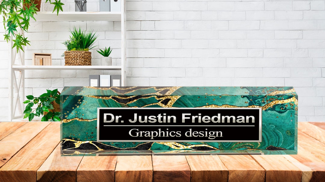 Personalized Name Plate for Desk Custom Office Decor Nameplate Sign ...