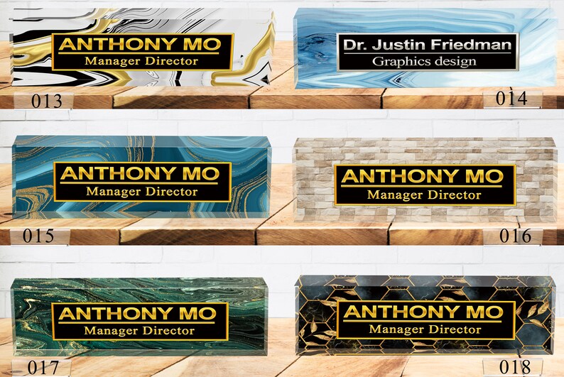 Personalized Name Plate for Desk Custom Office Decor Nameplate Sign ...