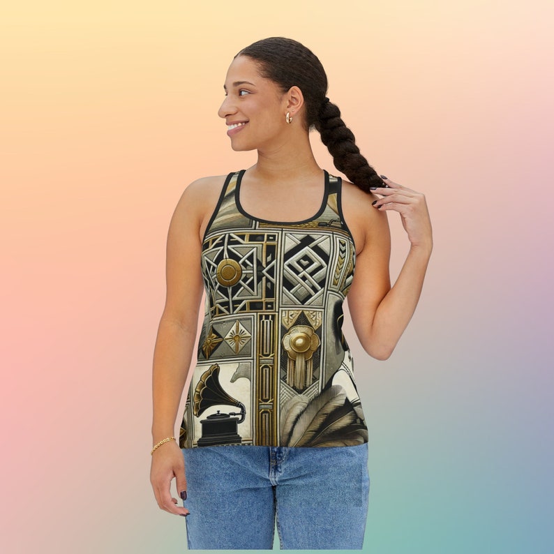 Art Deco Tank Top Flapper Elegance Meets Contemporary Vintage Gatsby ...