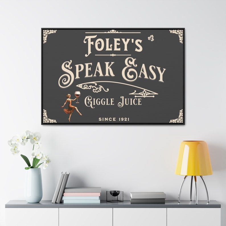 Vintage Charm: Foley's Speak Easy Art Deco Canvas Sign - Etsy