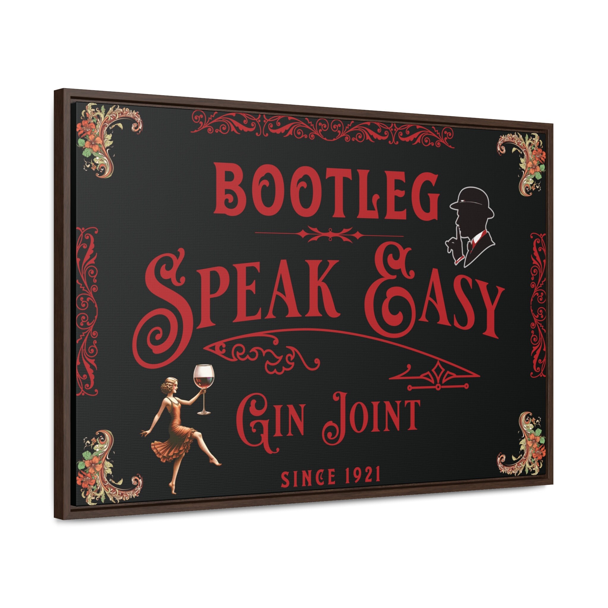 Vintage Art Deco Art Nouveau Bootleg Speak Easy Gin Joint Canvas - Etsy