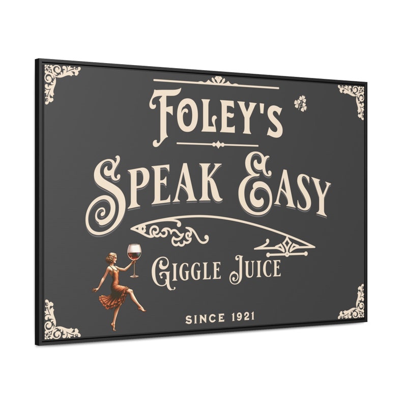 Vintage Charm: Foley's Speak Easy Art Deco Canvas Sign - Etsy