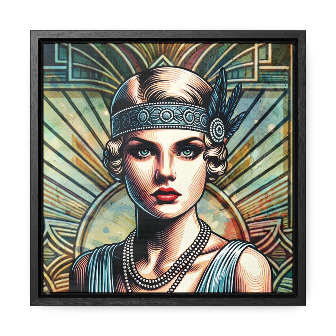 Vintage Flapper Art Print Roaring Twenties Spirit Pastel Art Deco ...