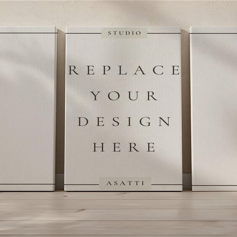 Canvas Split Frame Video Mockup | Landscape Room Wall Art Elegant ...