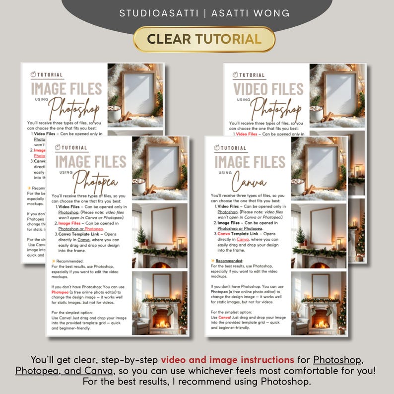 Canvas Split Frame Video Mockup | Landscape Room Wall Art Elegant ...