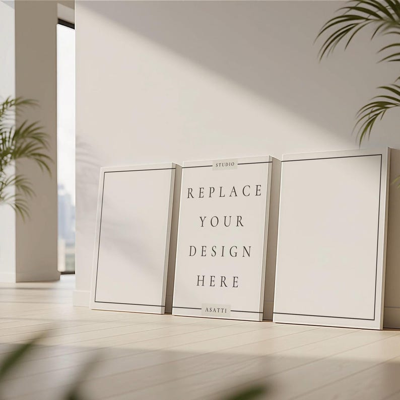 Canvas Split Frame Video Mockup | Landscape Room Wall Art Elegant ...