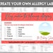 Editable Food Allergy Label Template, Cake Baker Labels, Cake Maker ...