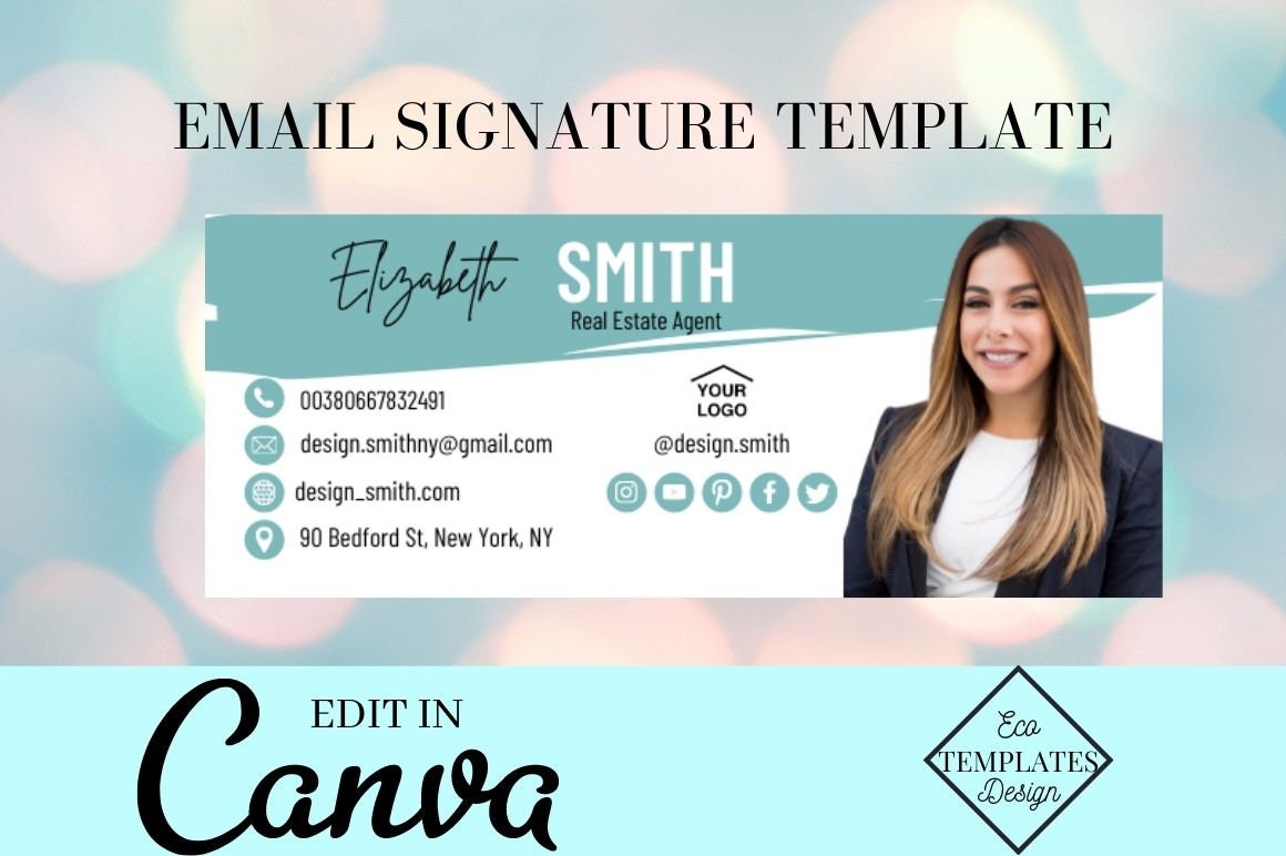 Email Signature Template for Canva Professional Real - Etsy