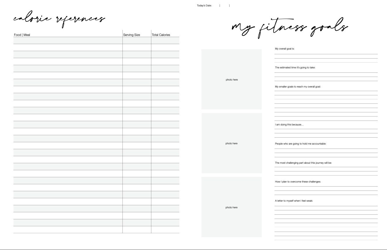 Fitness Planner Workout Planner Weight Loss Journal Workout Tracker ...