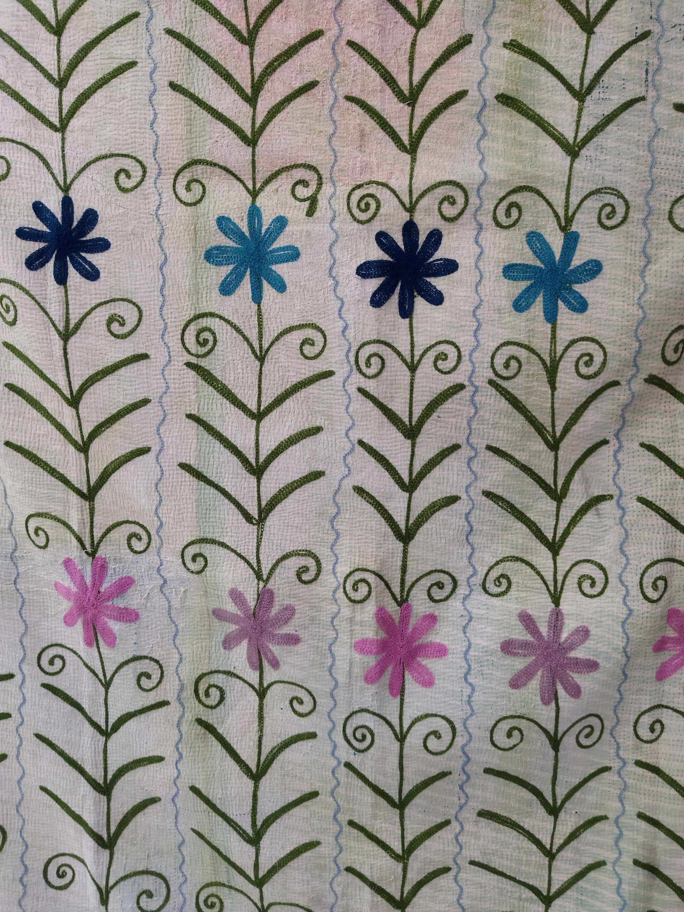 Antique Heavy Stunning Handmade Hand Embroidered Cotton Vintage Suzani ...