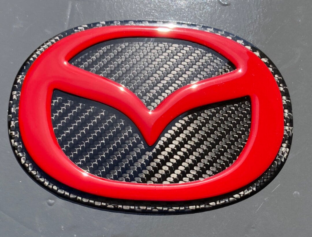 100% Real Carbon Fiber Mazda Logo Emblem lots of Colors Available - Etsy