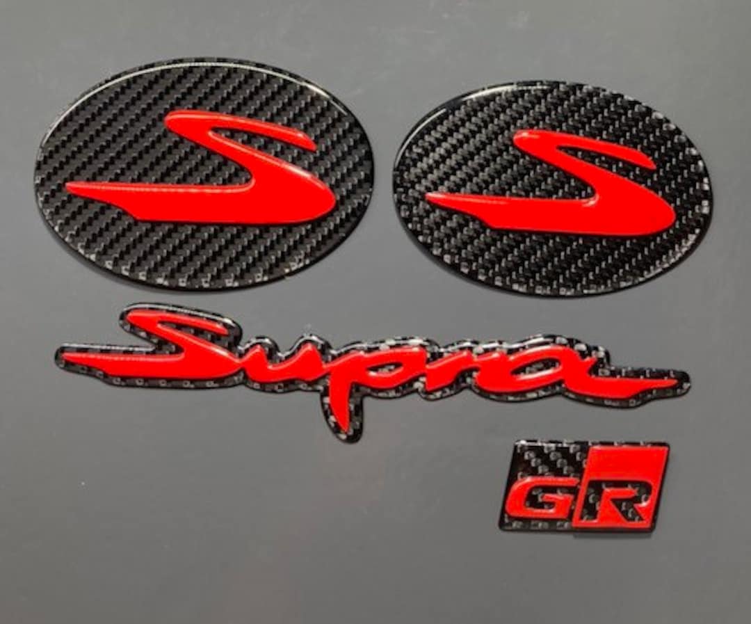 100% REAL Carbon Fiber Supra Emblem Set - Etsy