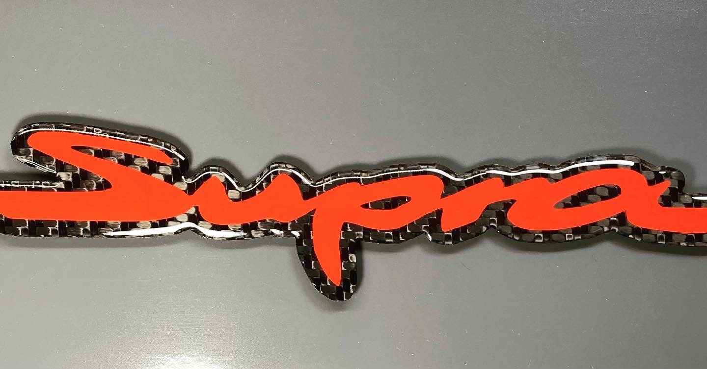 REAL Carbon Fiber Supra Emblem | Etsy