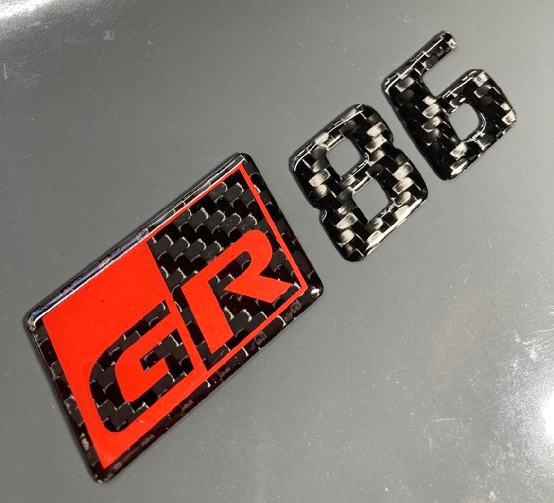100% REAL Carbon Fiber GR86 Rear Emblem Set - Etsy