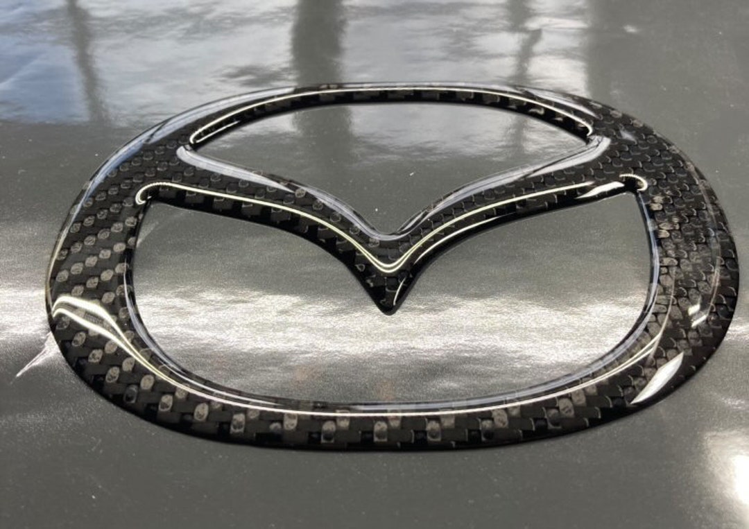 100% Real Carbon Fiber Mazda Logo Emblem - Etsy