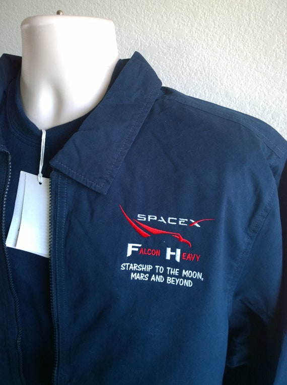 XL SPACEX NASA Jacket Crew Dragon to the Moon Mars and Beyond | Etsy