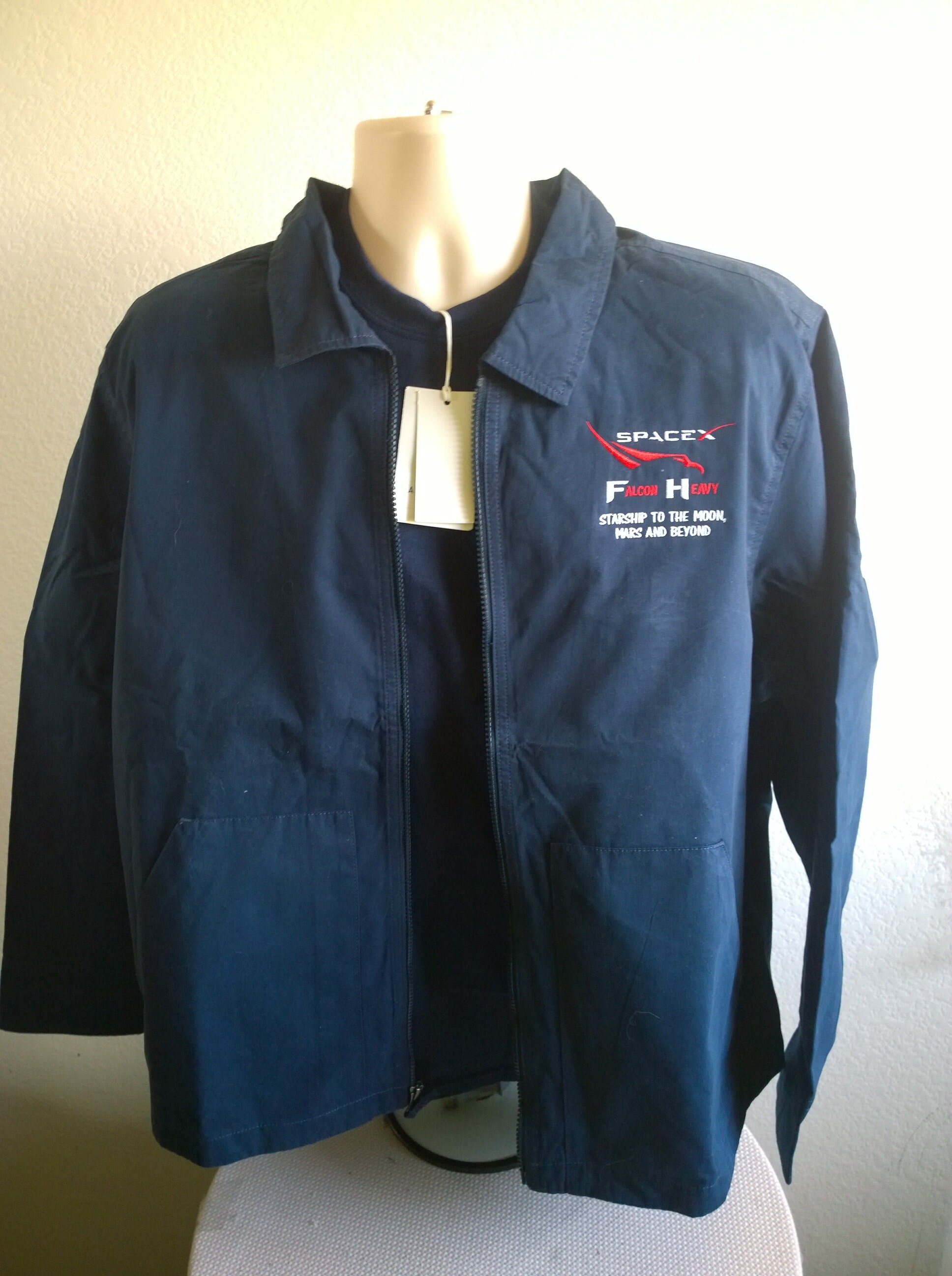 XL SPACEX NASA Jacket Crew Dragon to the Moon Mars and Beyond - Etsy