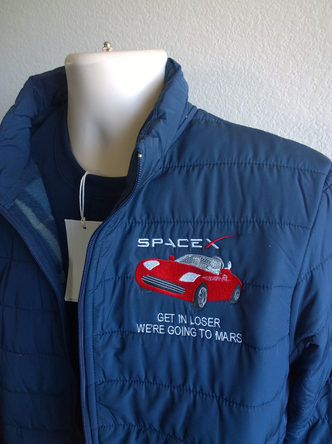 LARGE SPACEX NASA Jacket Starman Get in Loser We're Going to Mars ...