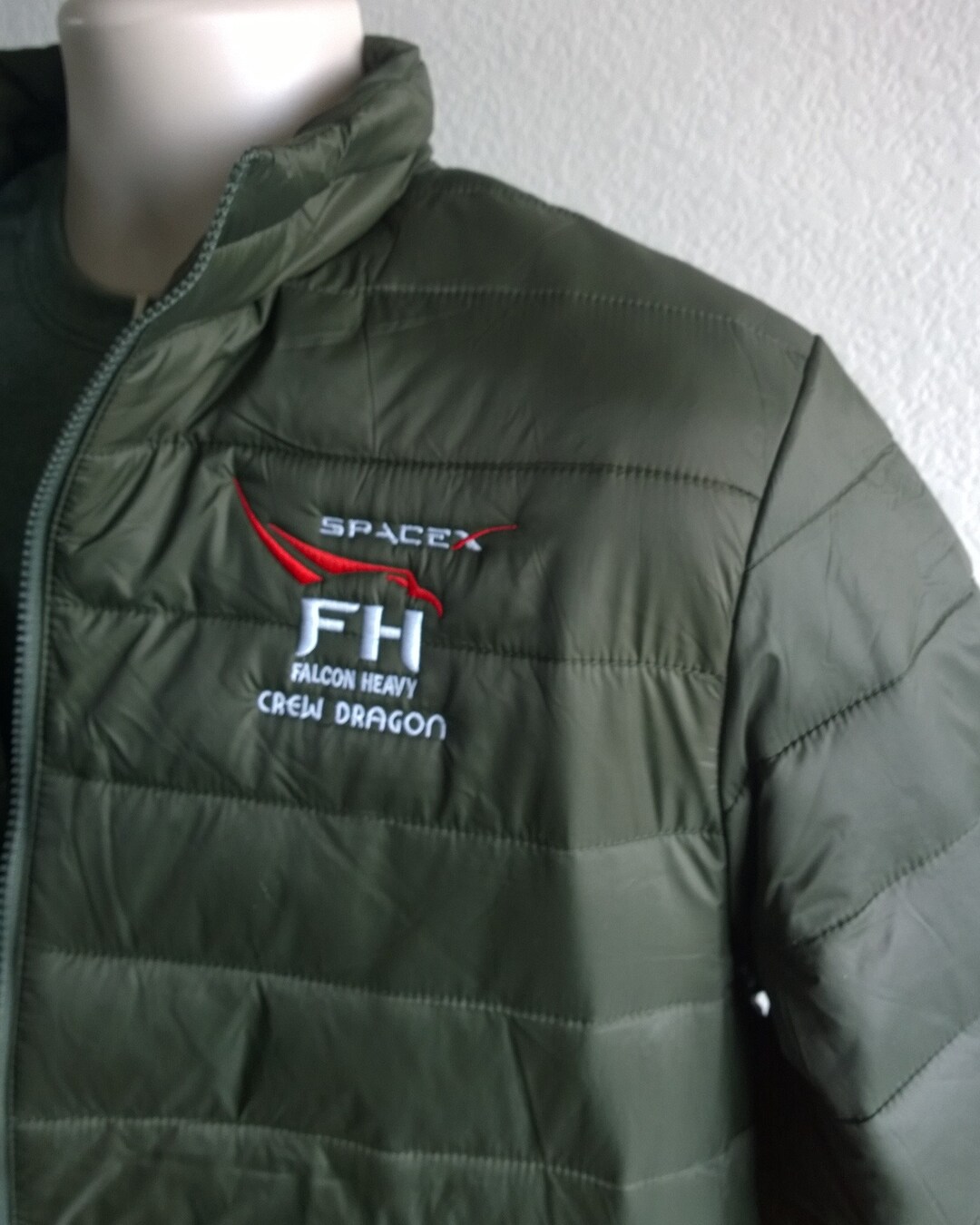 LARGE SPACEX NASA Falcon Heavy Crew Dragon Falcon Heavy Jacket - Etsy