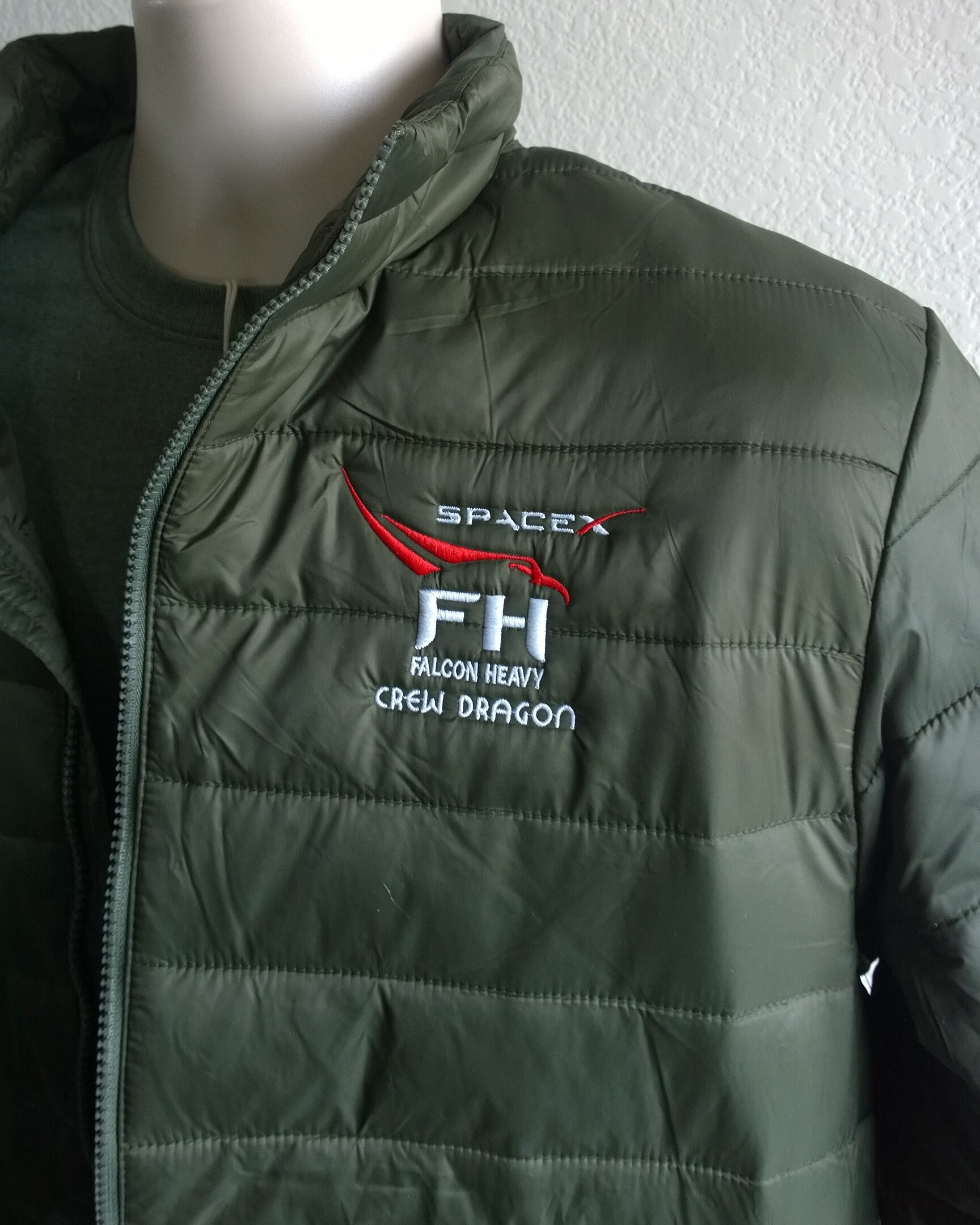 LARGE SPACEX NASA Falcon Heavy Crew Dragon Falcon Heavy Jacket - Etsy