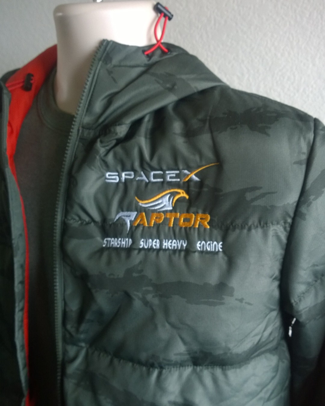 LARGE SPACEX NASA Falcon 9 Crew Dragon Raptor Jacket - Etsy