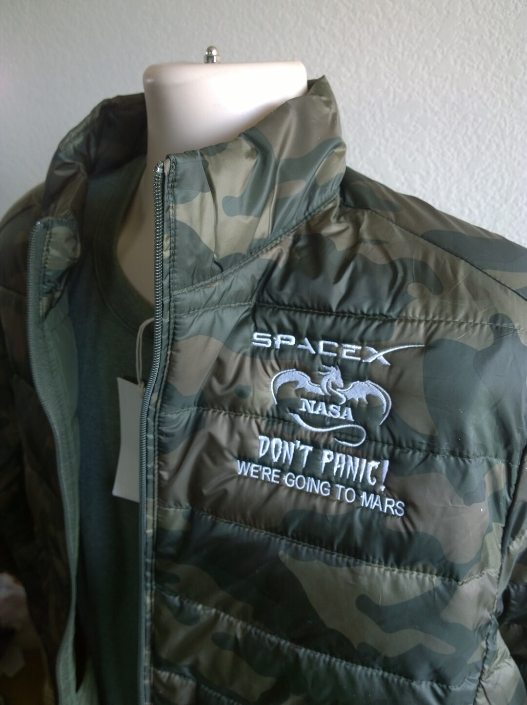 XL SPACEX NASA Jacket Crew Dragon Don't Panic We're Going to Mars - Etsy