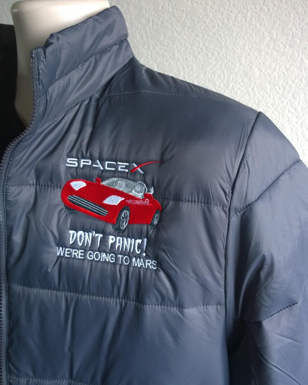 LARGE SPACEX NASA Jacket Starman Don't Panic We're Going to Mars - Etsy