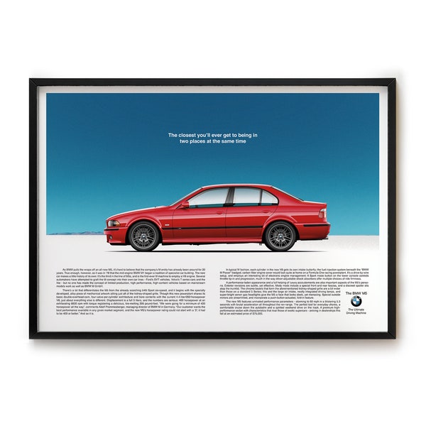 Bmw e39 poster - Etsy.de