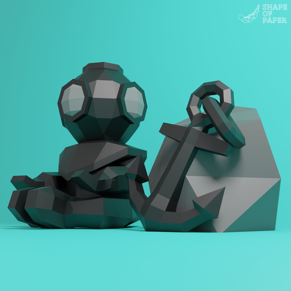 Papercraft Diver in Yoga Meditation Pose Handmade Paper - Etsy