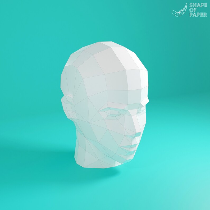 Papercraft Head Handmade Paper Sculpture Pepakura 3D - Etsy