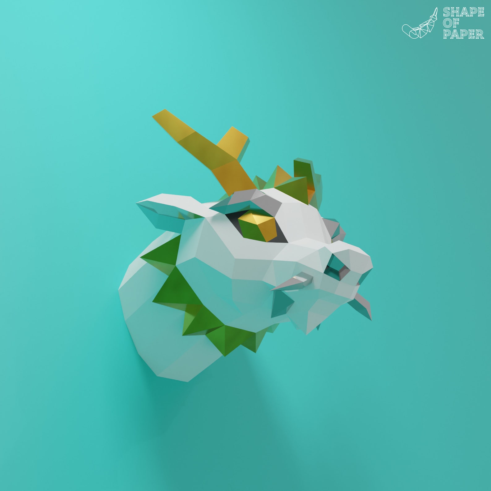 Papercraft Dragon Handmade Paper Sculpture Pepakura 3D - Etsy