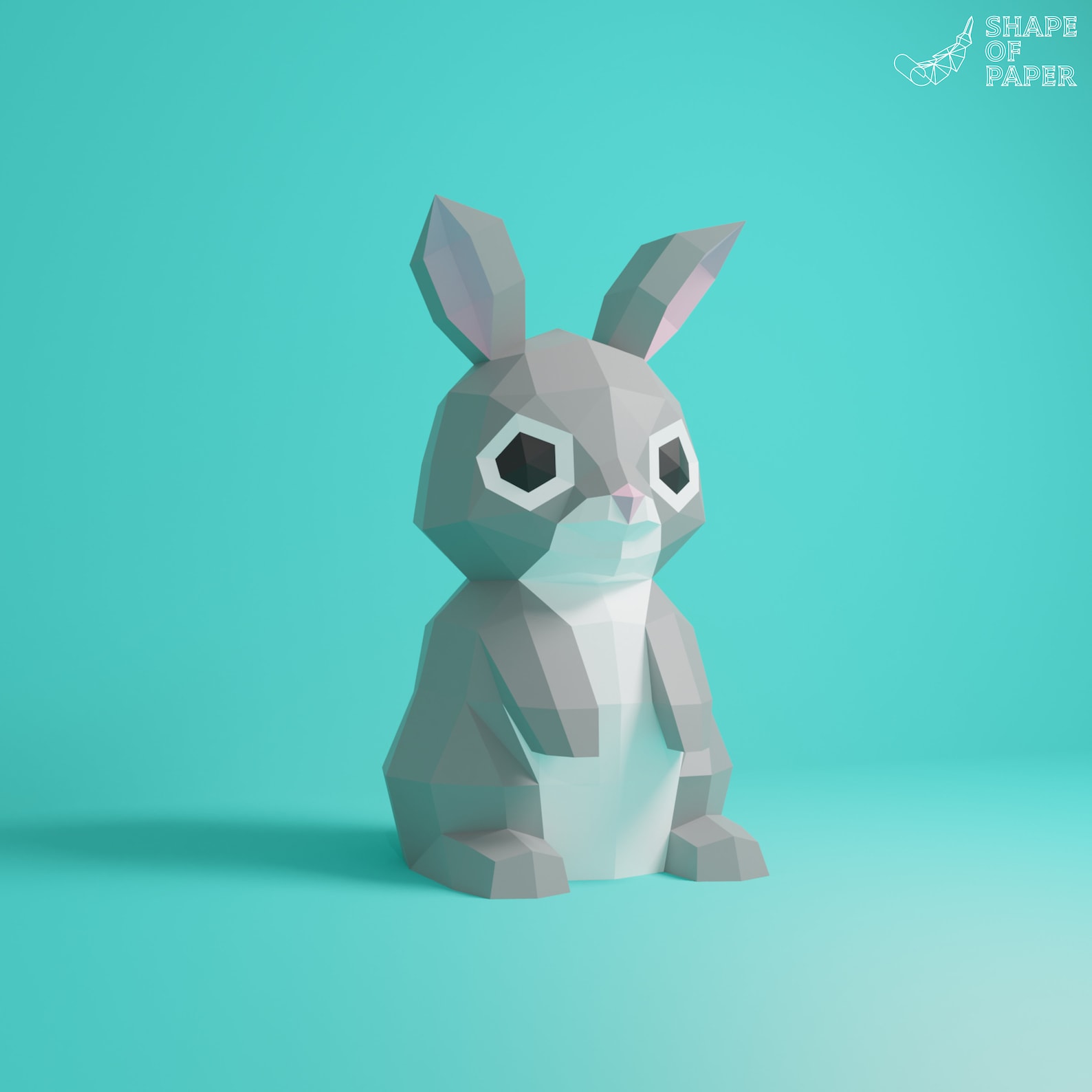 Papercraft Rabbit Bunny Handmade Paper Sculpture Pepakura | Etsy