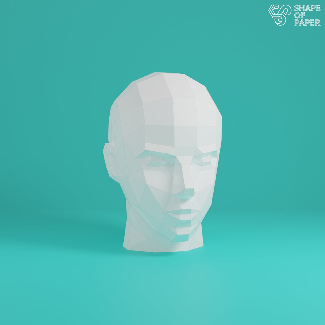 Papercraft Head, Handmade, Paper Sculpture, Pepakura, 3D Model, Art ...