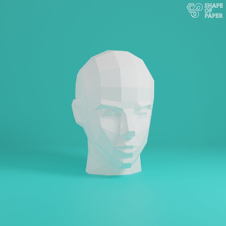 Papercraft Head, Handmade, Paper Sculpture, Pepakura, 3D Model, Art ...